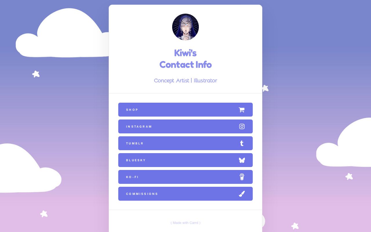 Kiwi's Info Card
